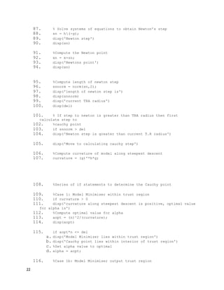Trust Region Algorithm - Bachelor Dissertation | DOCX
