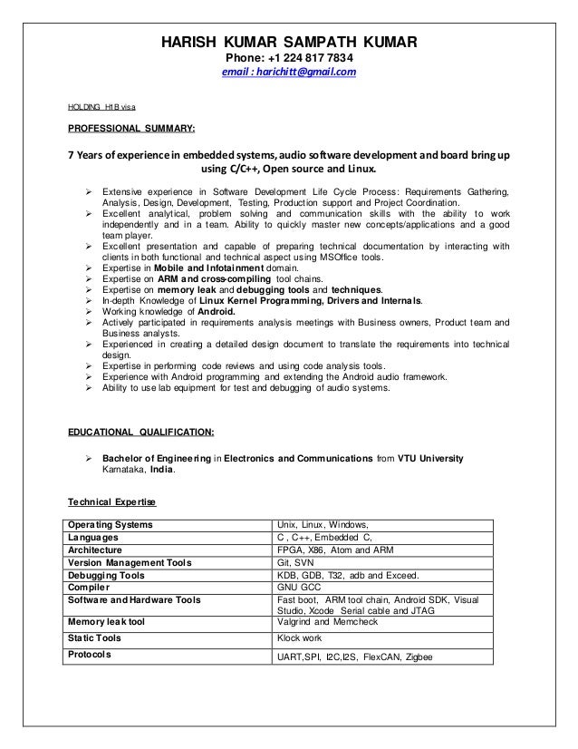 HARISH_Resume_Embedded_SW