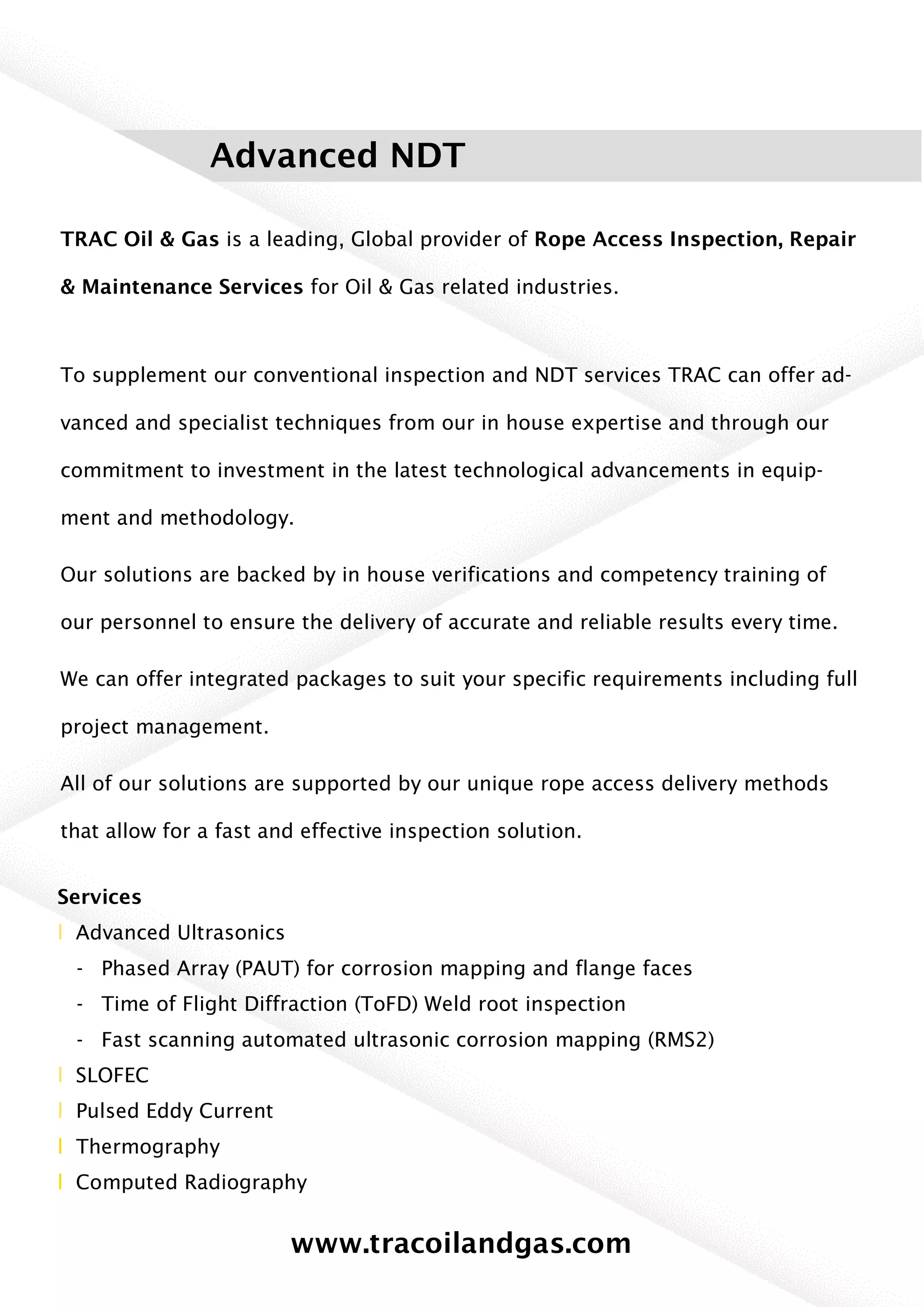 Advanced NDT flyer | PDF