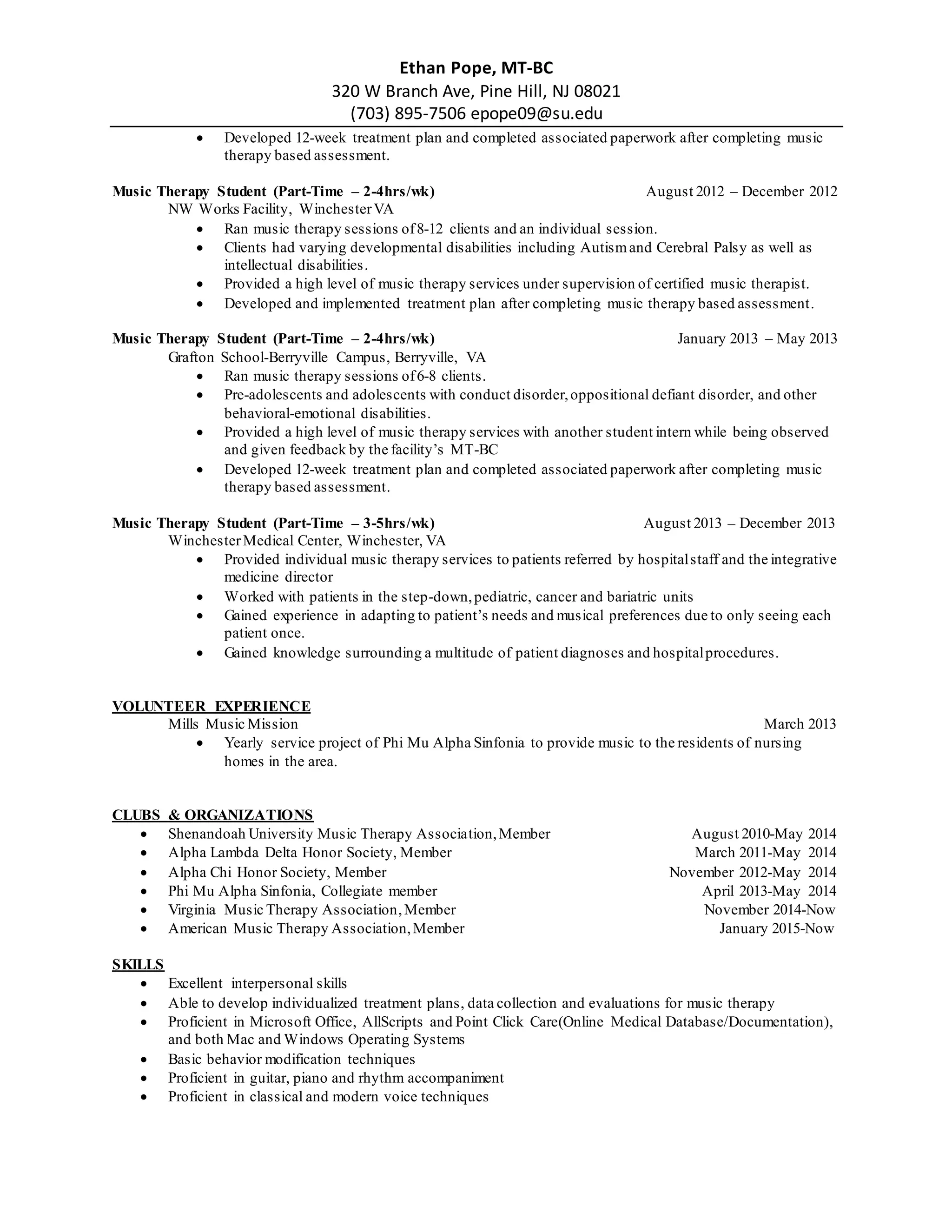 Pope Professional Resume | DOCX