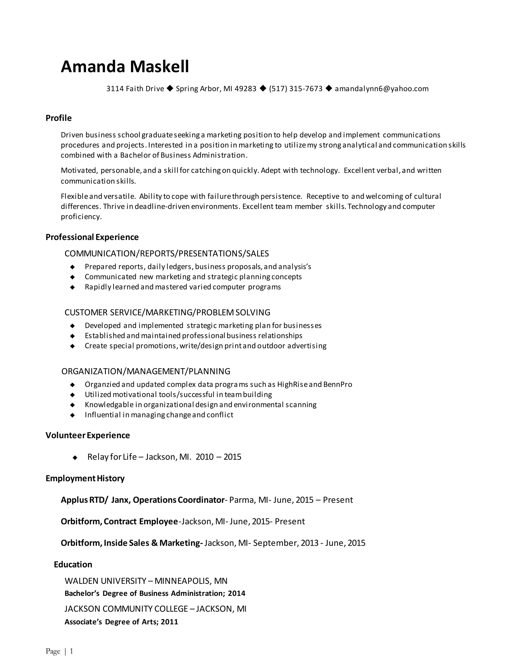 Resume | PDF