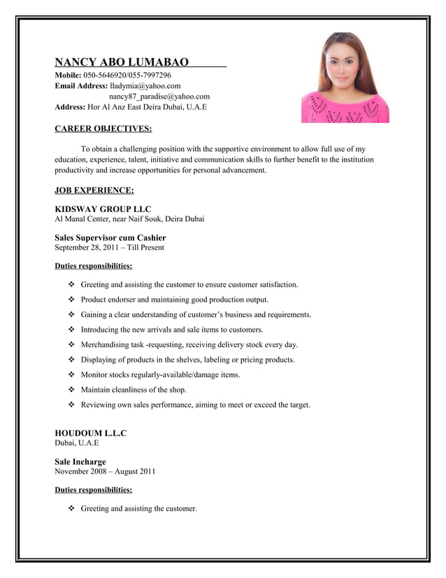 NANCY CV | PDF