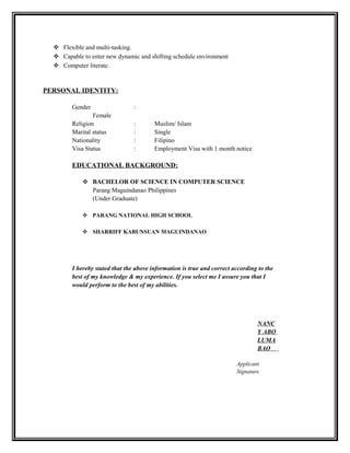 NANCY CV | DOC