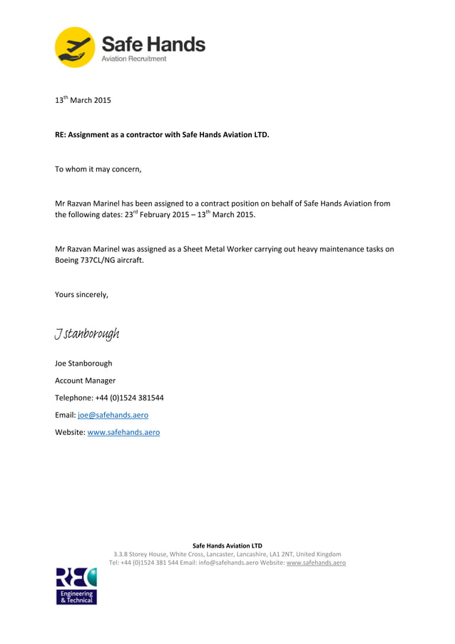 Razvan Marinel - Safe Hands reference | PDF