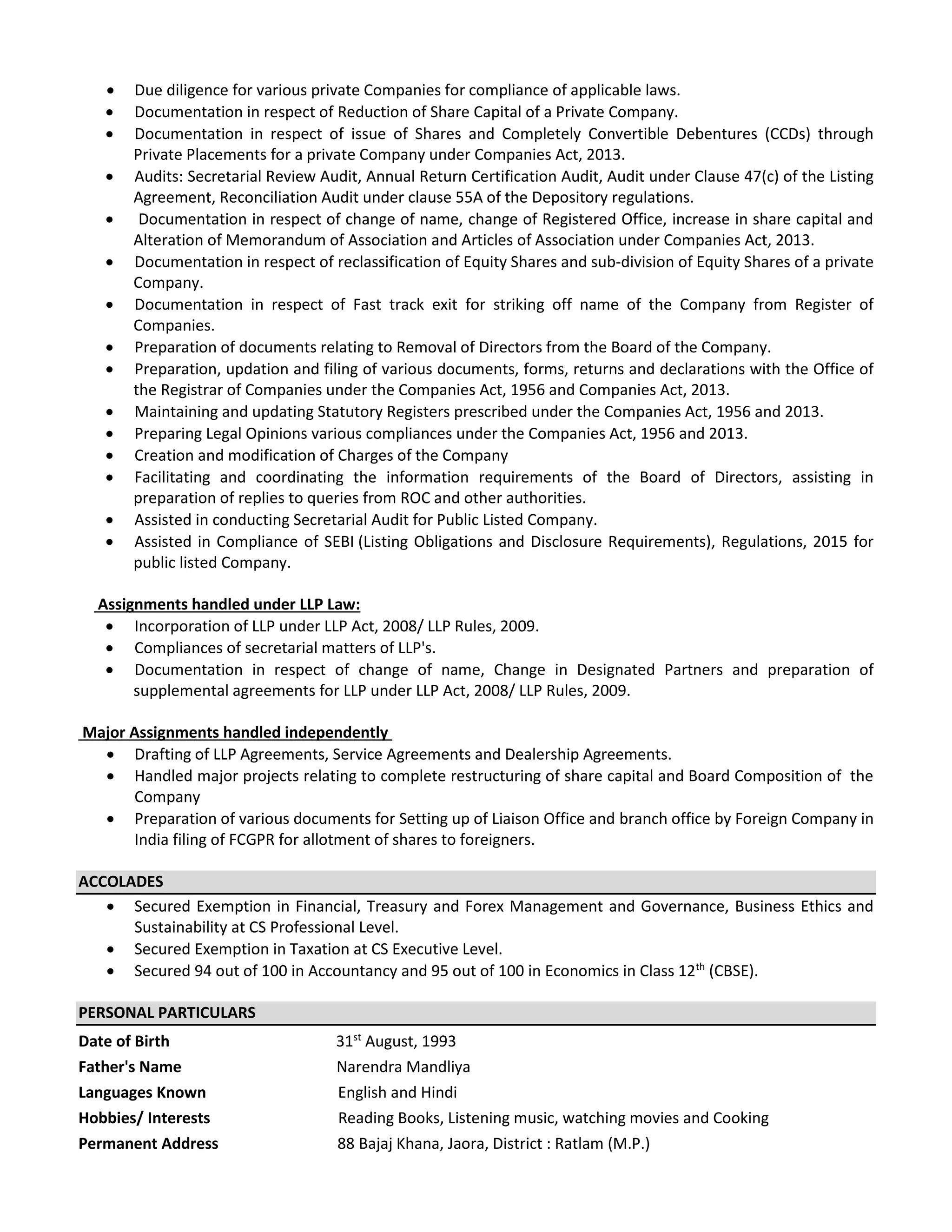 Saloni Mandliya_Resume | PDF