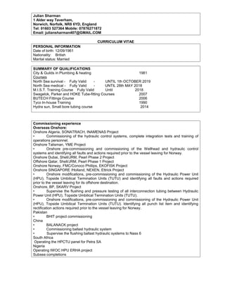julian sharman CV 2016 | PDF