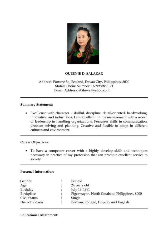 resume-queeniedsalazar | PDF