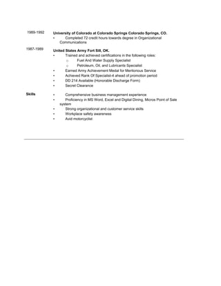 Willie resume 2014-3 | PDF