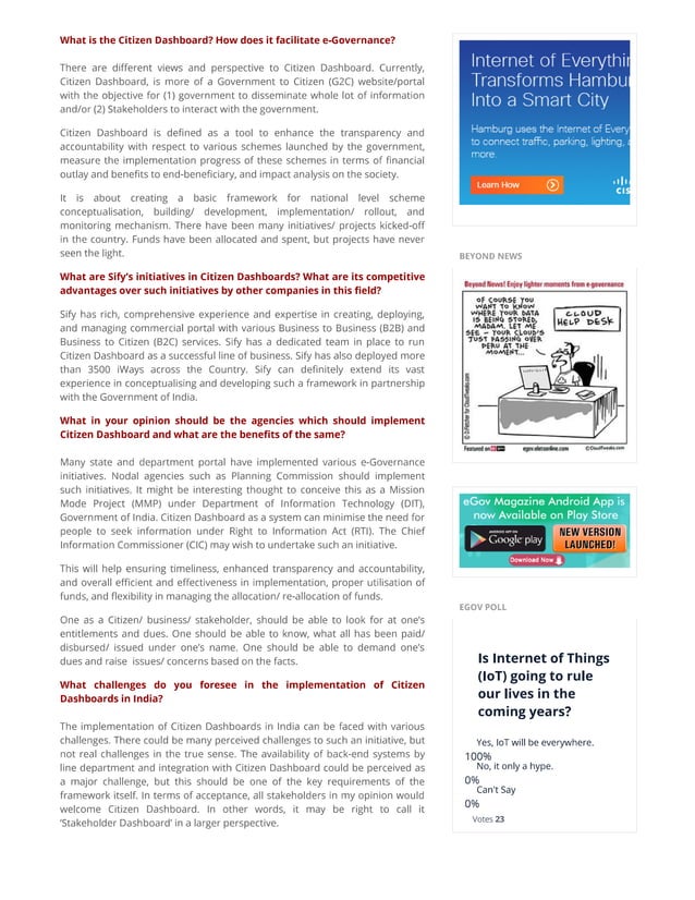 Citizen Dashboard | PDF