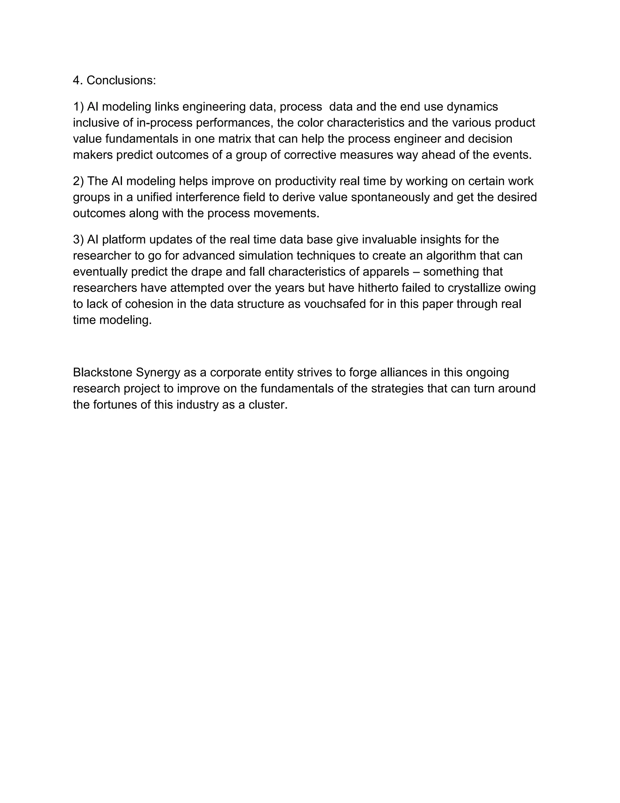 Yarn intelliegnce - decision making in yarn manufacturing on AI platform | PDF