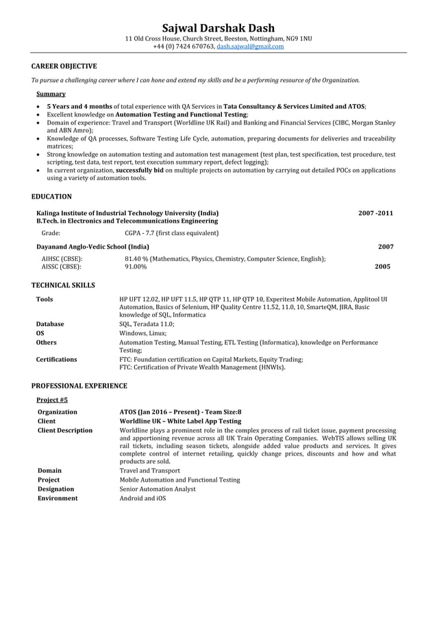 Sajwal Darshak Dash_Resume | PDF | Computer Software and Applications | Computing