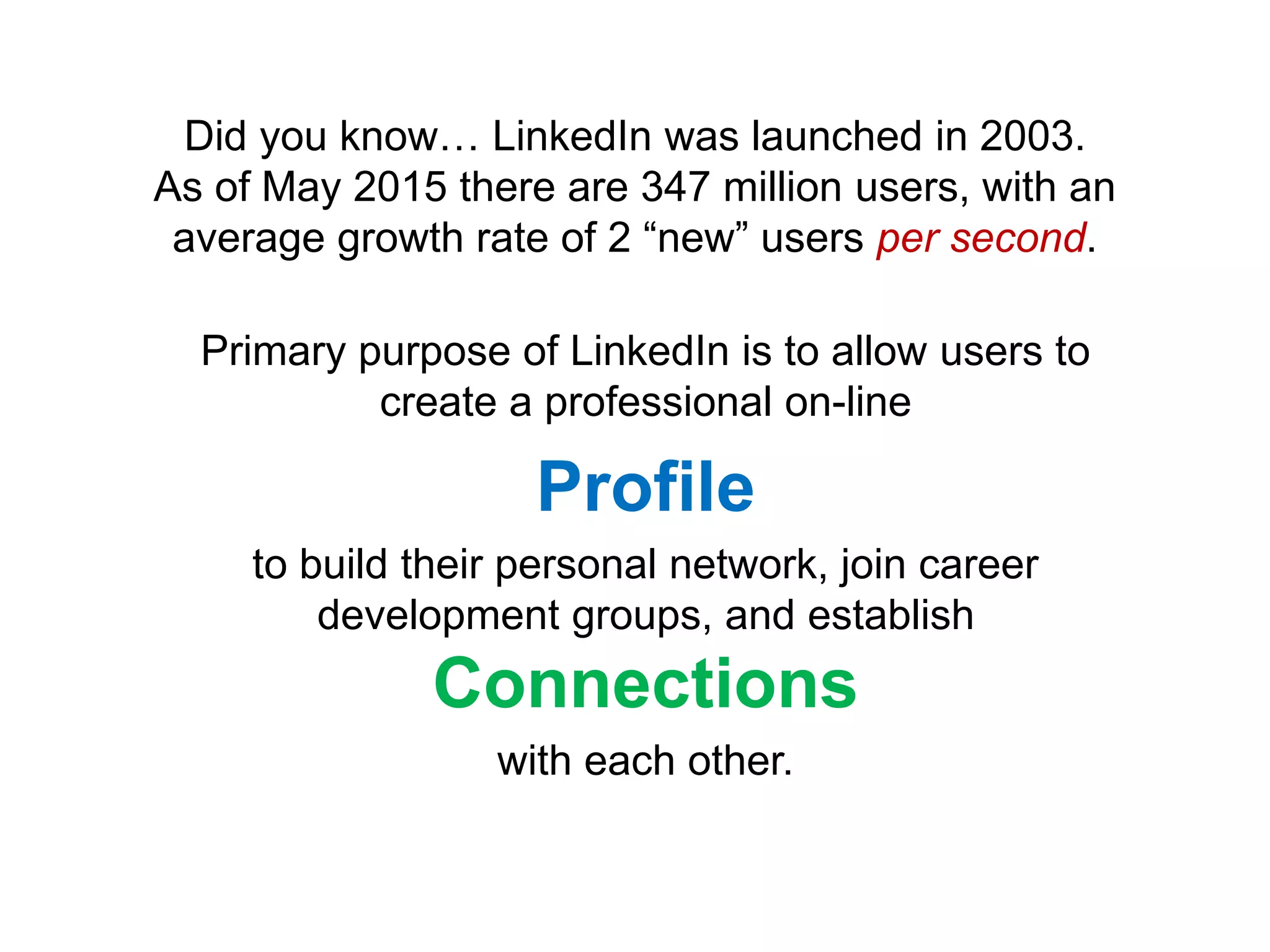 LinkedIn Powerpoint workshop presentation | PPTX | Social Networking | Internet