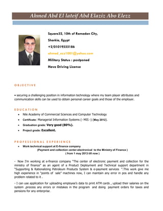 Ahmed cv | PDF