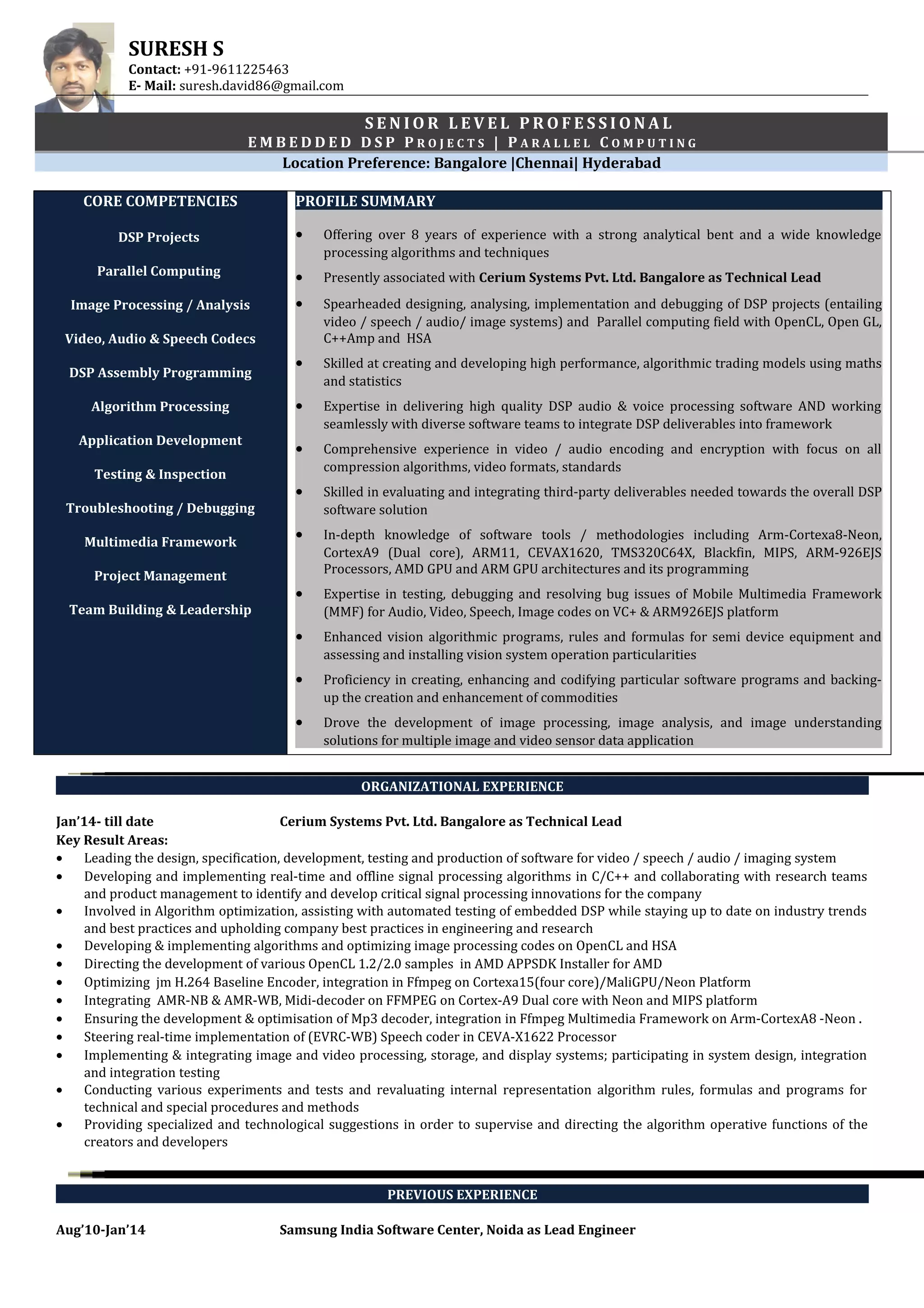 Resume_suresh_final | DOC