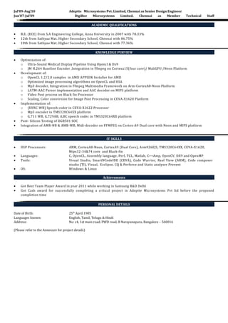 Resume_suresh_final | DOC