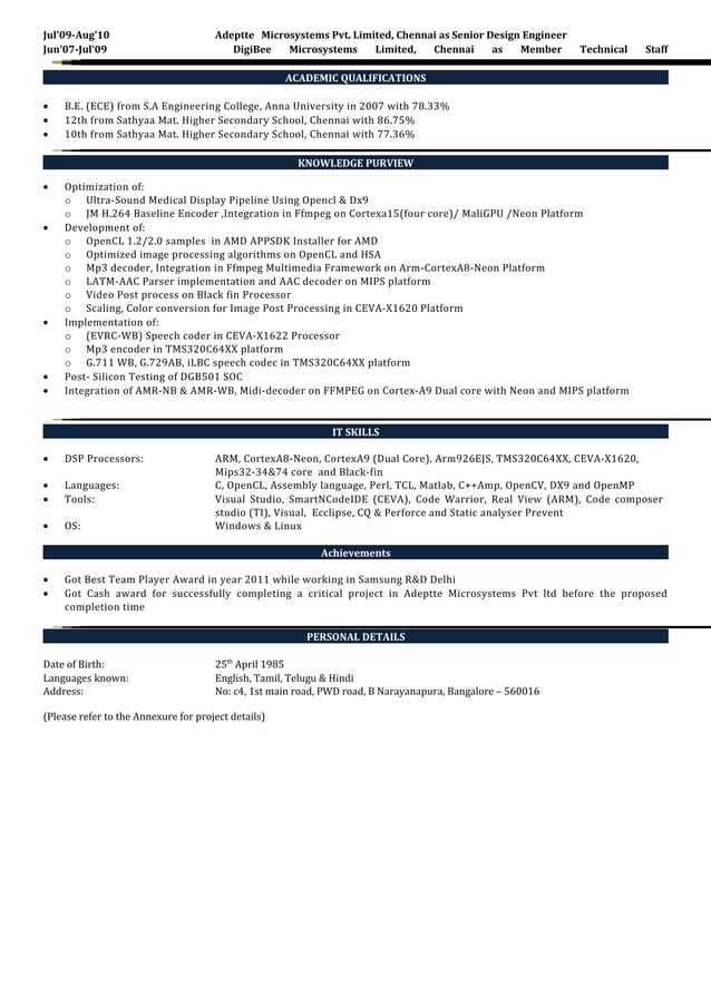 Resume_suresh_final | DOC