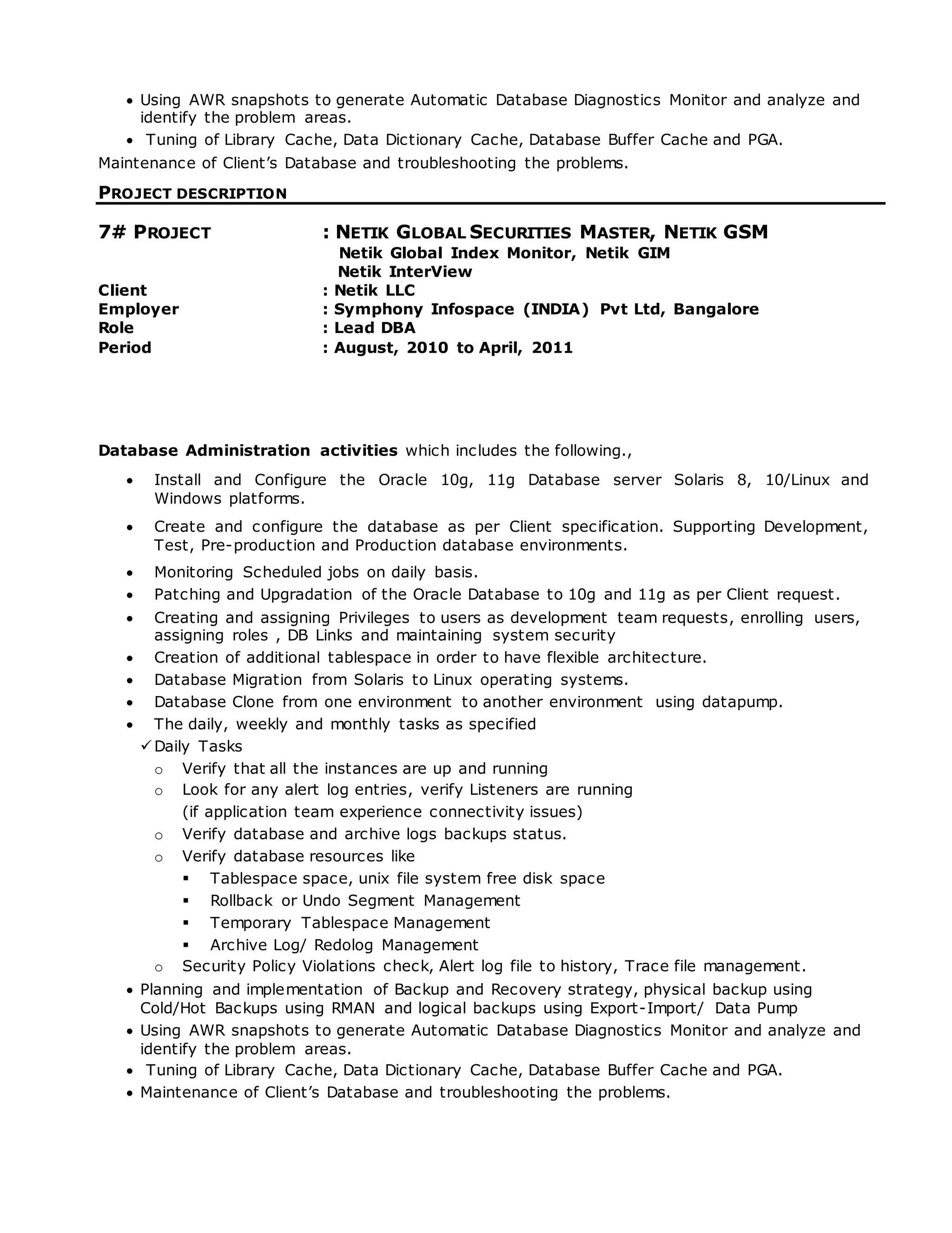 Thejokumar_Oracle_DBA_resume | DOCX