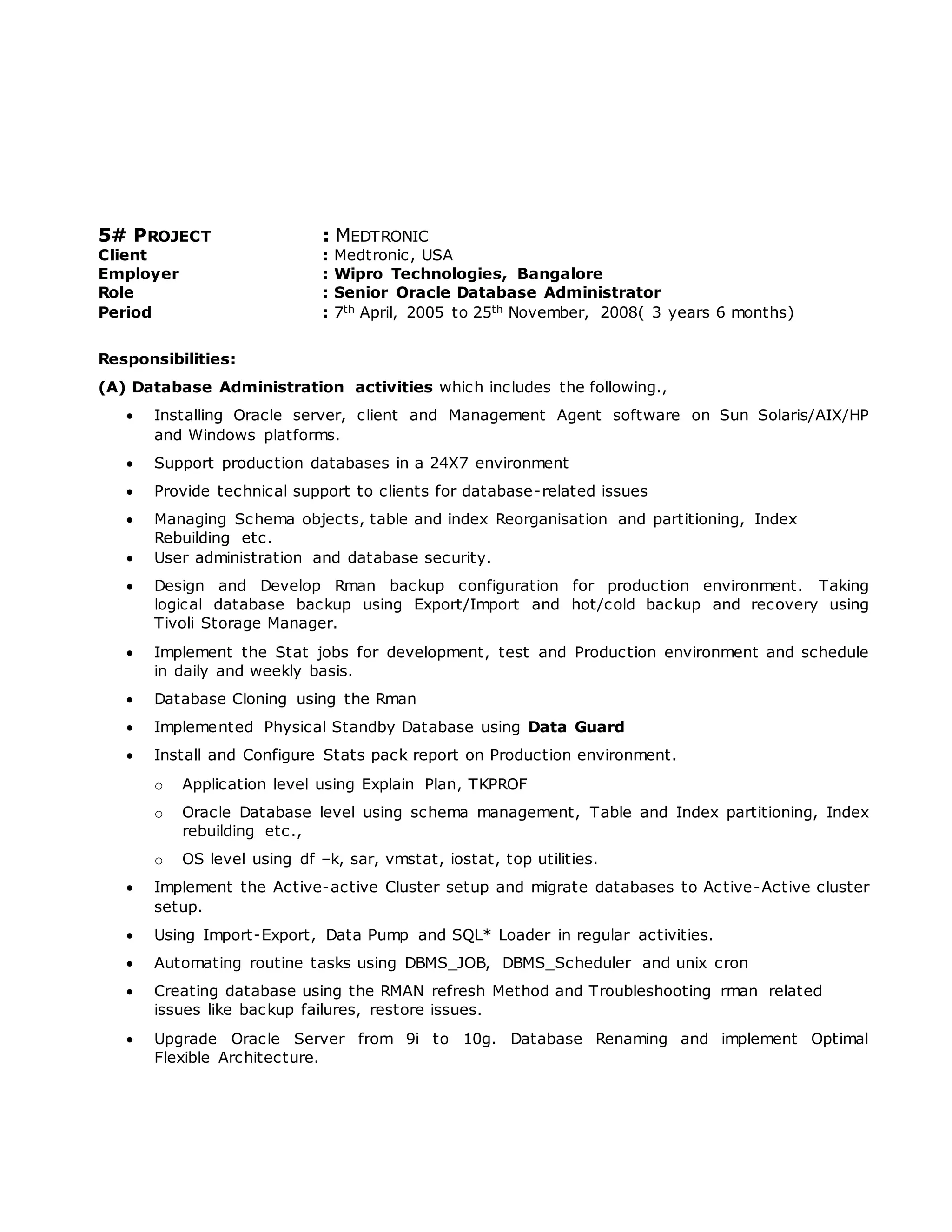 Thejokumar_Oracle_DBA_resume | DOCX