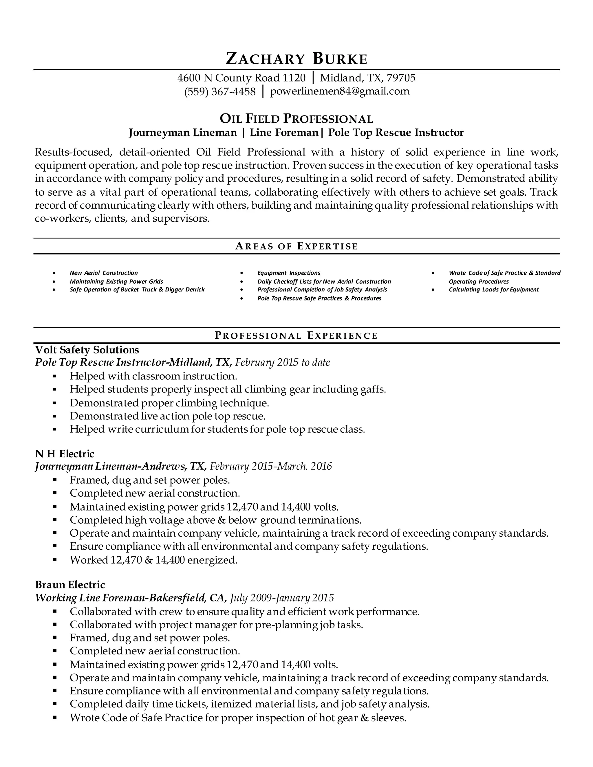 Zachary Burke Resume | DOCX