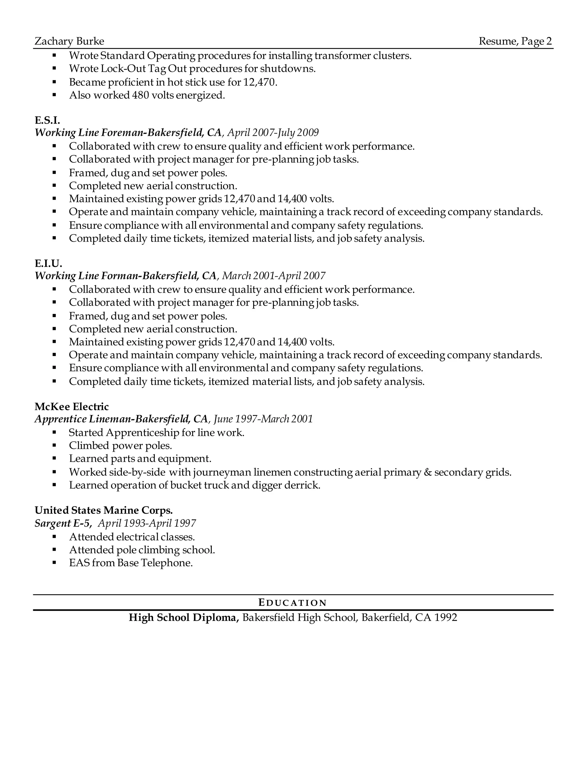 Zachary Burke Resume | DOCX