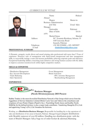 Shakeel Ahmed CV -1 | PDF