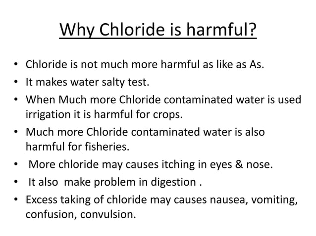 Presentation On Chloride (Cl) | PPTX