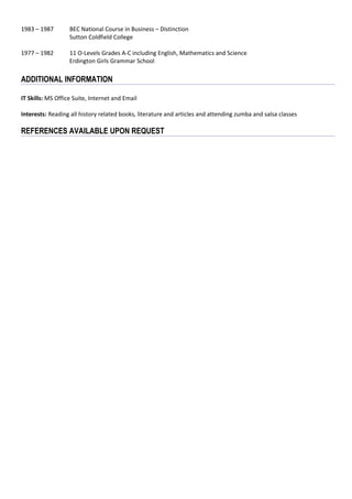 Stephanie Lewis CV 2016 | DOC