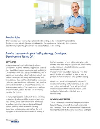 Testing Data & Data-Centric Applications - Whitepaper | PDF