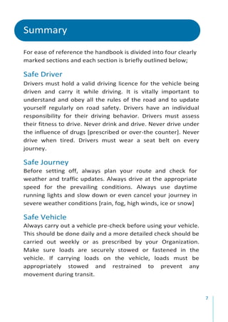 Drivers Handbook for Safe Driving | PDF