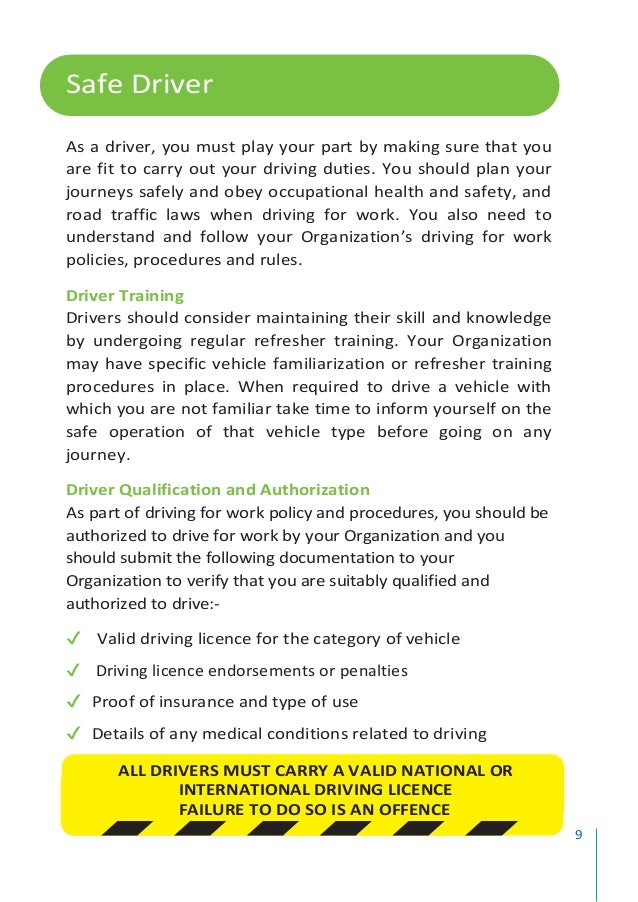 Drivers Handbook for Safe Driving