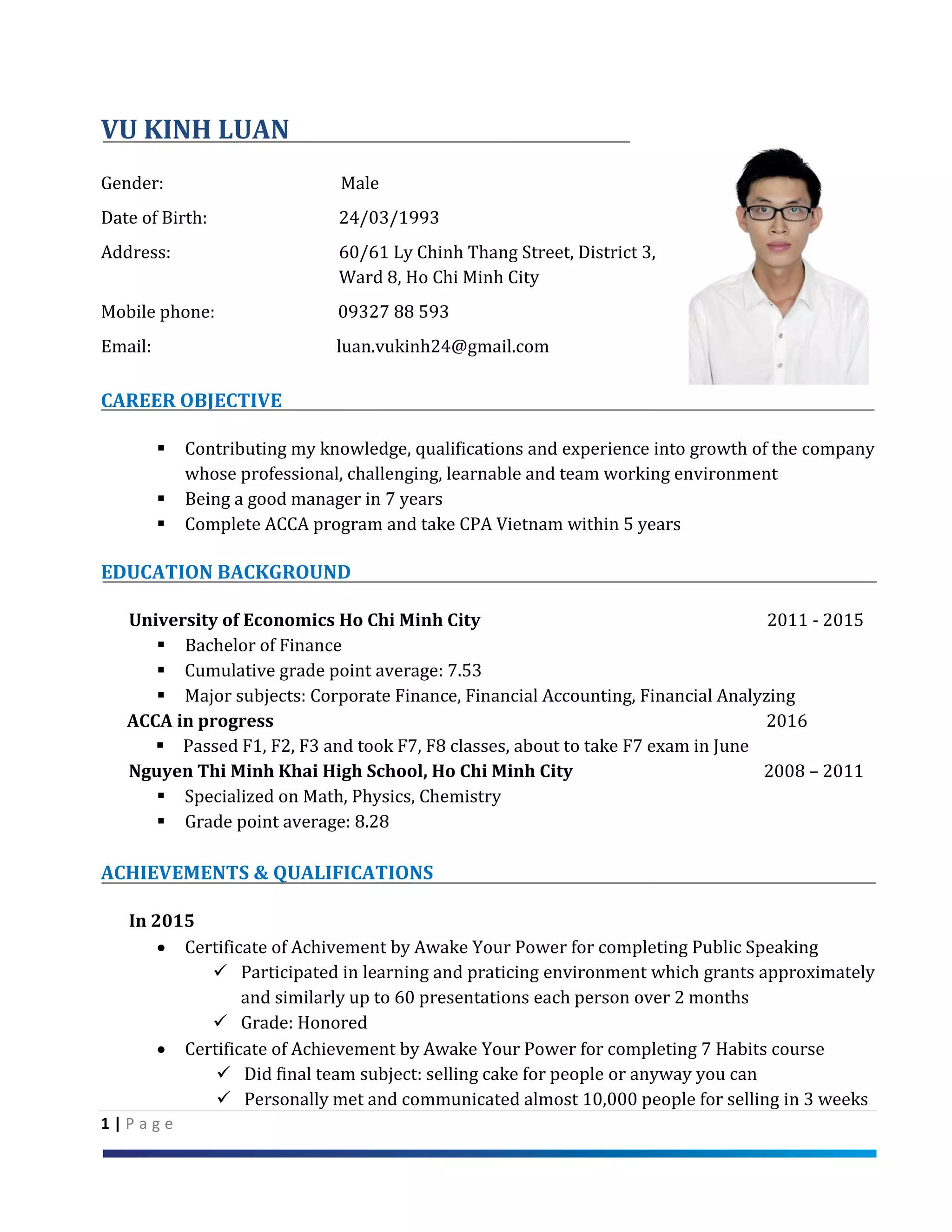 CV_Vu Kinh Luan | PDF