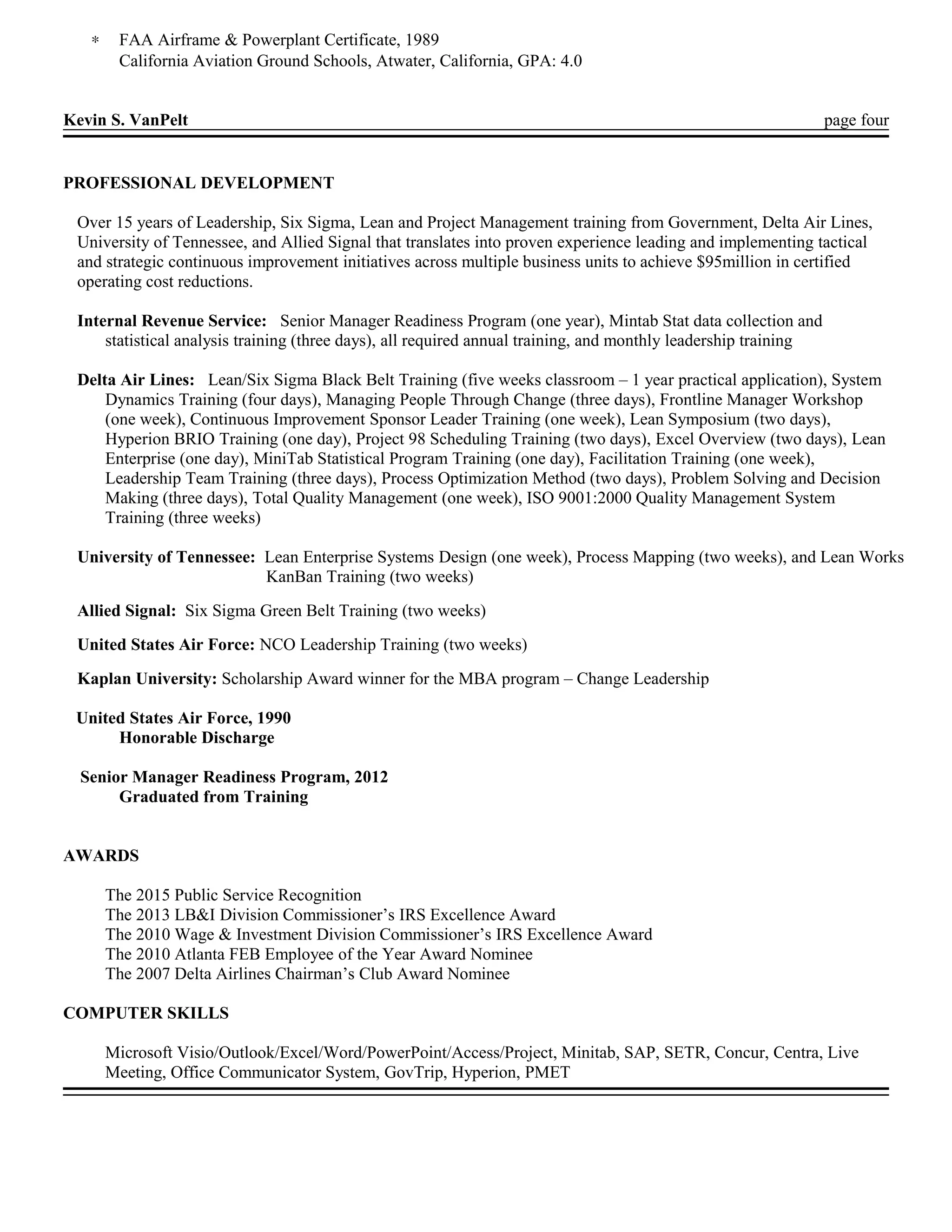 KEVIN_Resume LSS | PDF