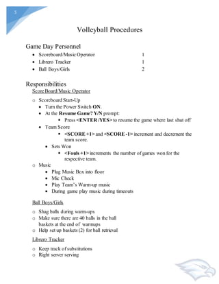 Gameday Staff Manual | DOCX