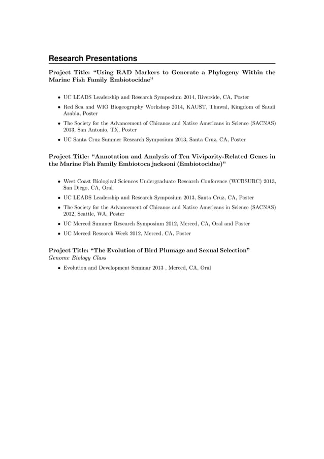 research_presentations | PDF | Biological Sciences | Science