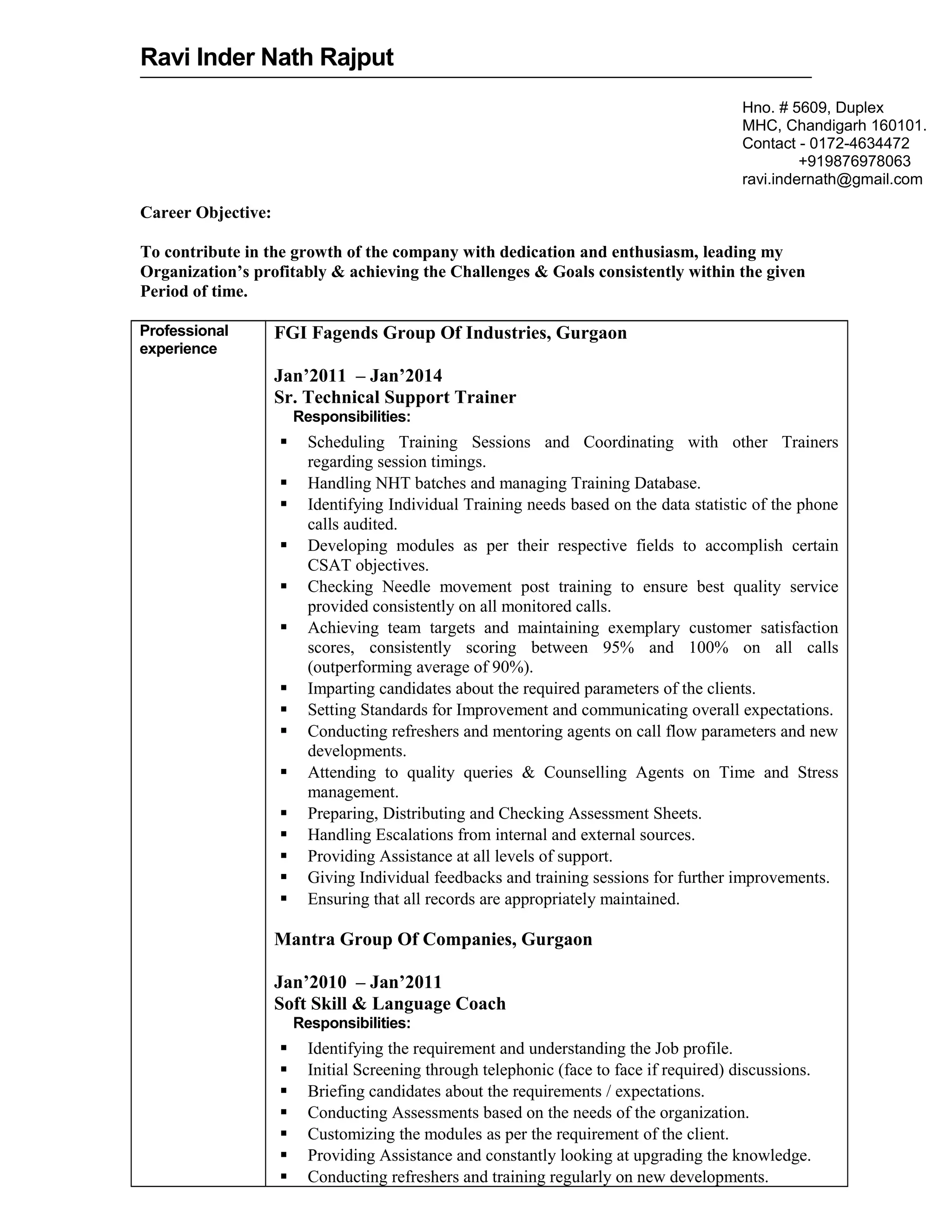 Ravi.Rajput_CV | PDF