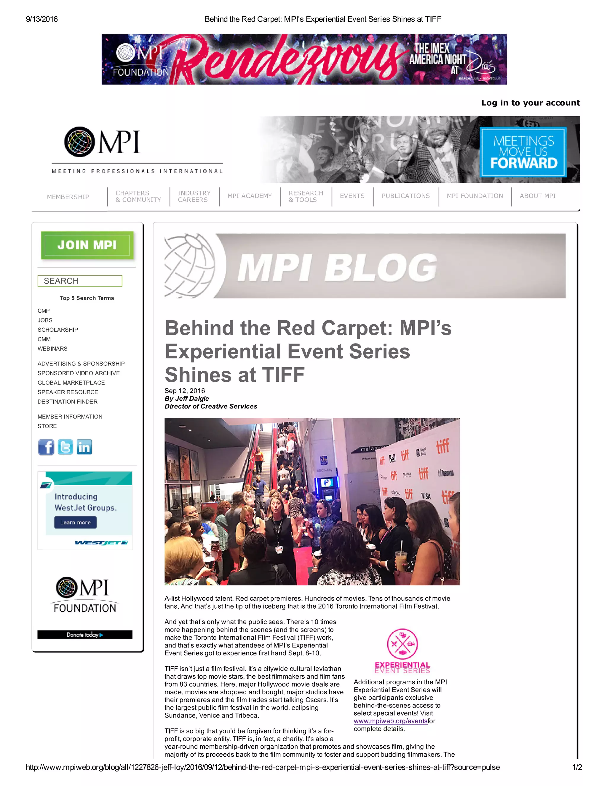 Behind the Red Carpet_ MPI’s Experiential Event Series Shines at TIFF | PDF