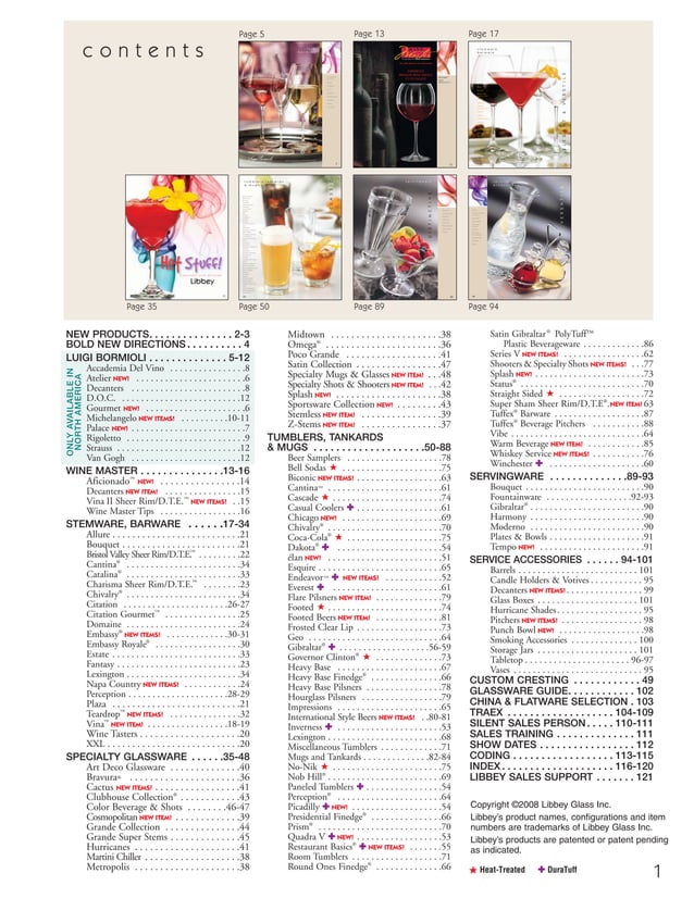 Libbey - Glassware | PDF | Alcoholic Beverages | Food & Drink