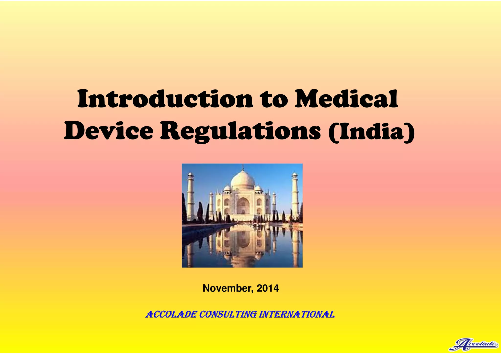Sample Slides (India Medical Device Regulation) v1 | PPT