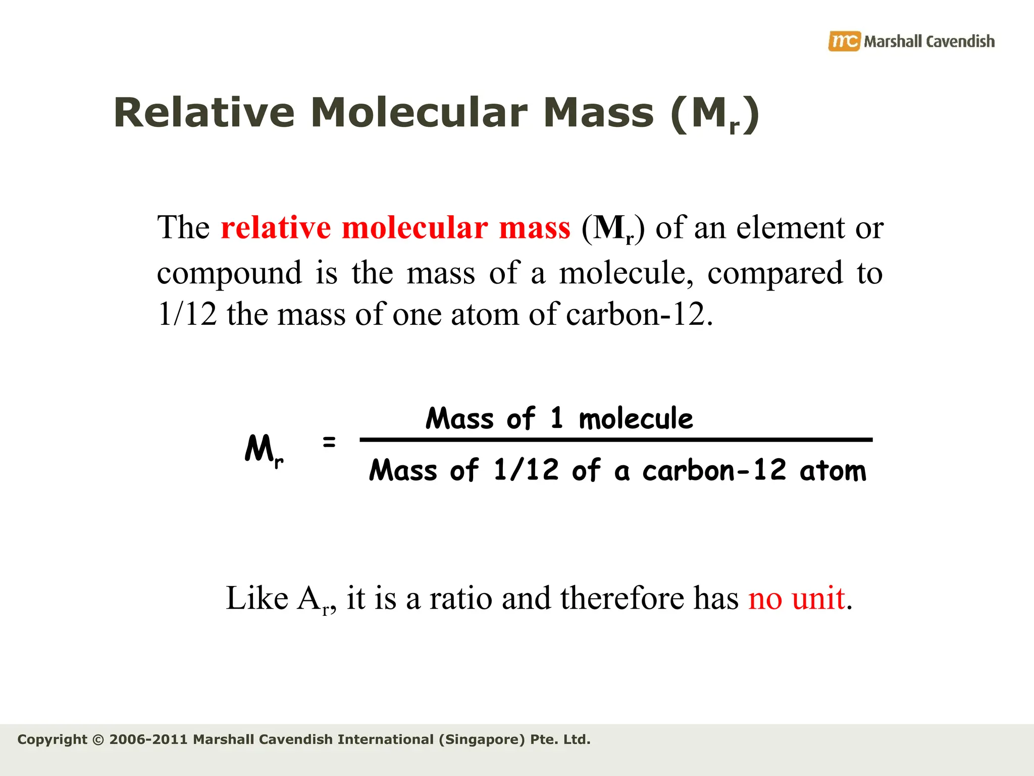 Relative atomic and molecular masses.ppt | Chemistry | Science