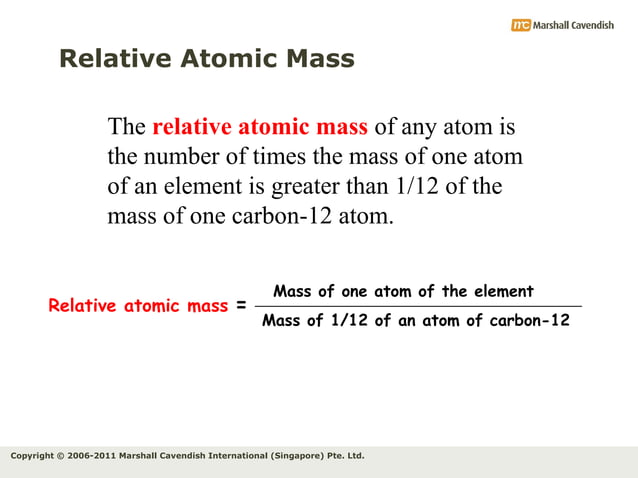 Relative atomic and molecular masses.ppt | Chemistry | Science