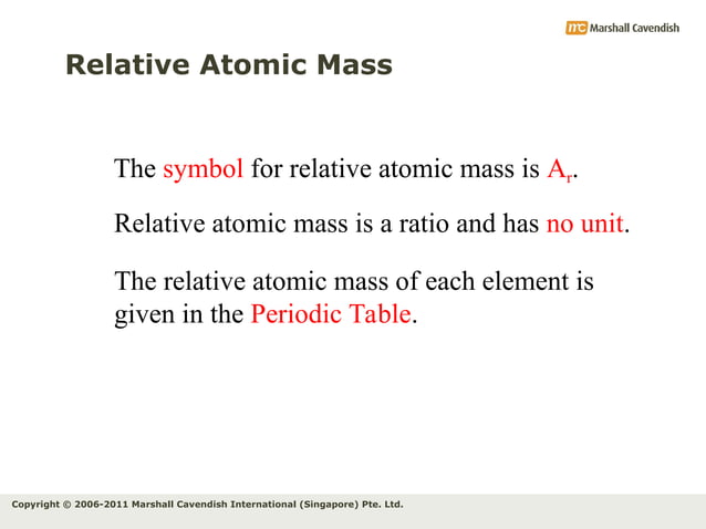 Relative atomic and molecular masses.ppt | Chemistry | Science