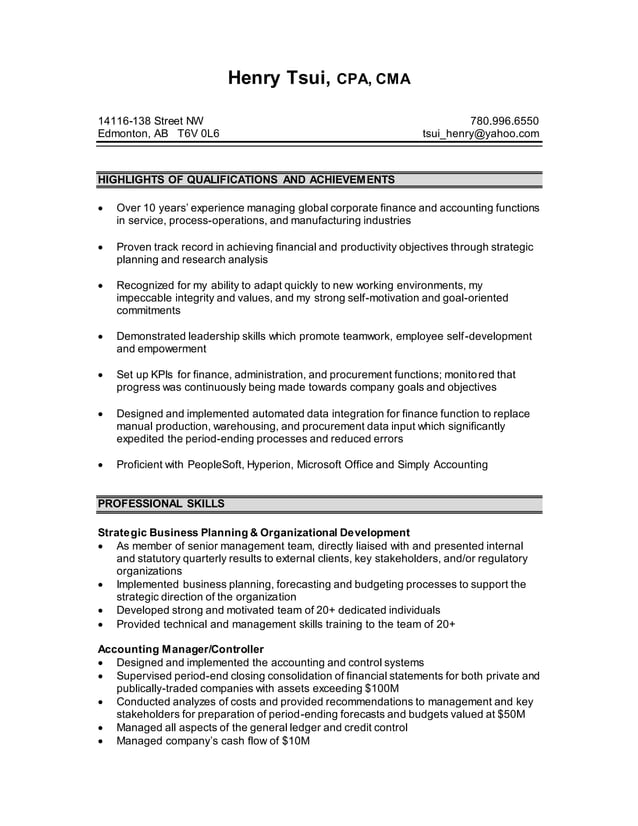 Henry Resume FEB 2016 | PDF