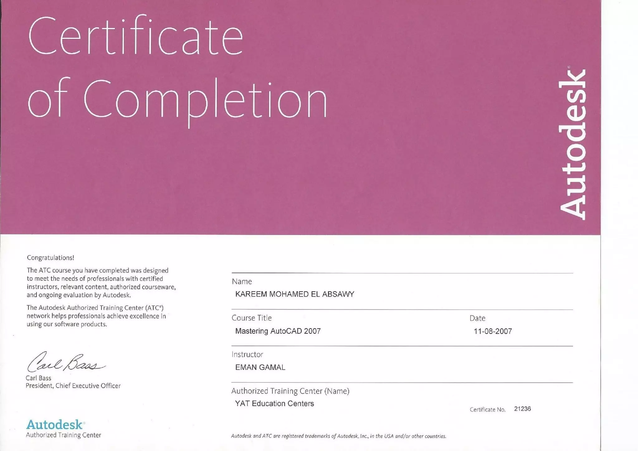 Autodesk Certificate Ppt 