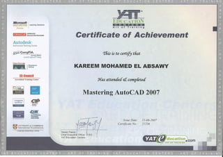 Autodesk Certificate | PDF