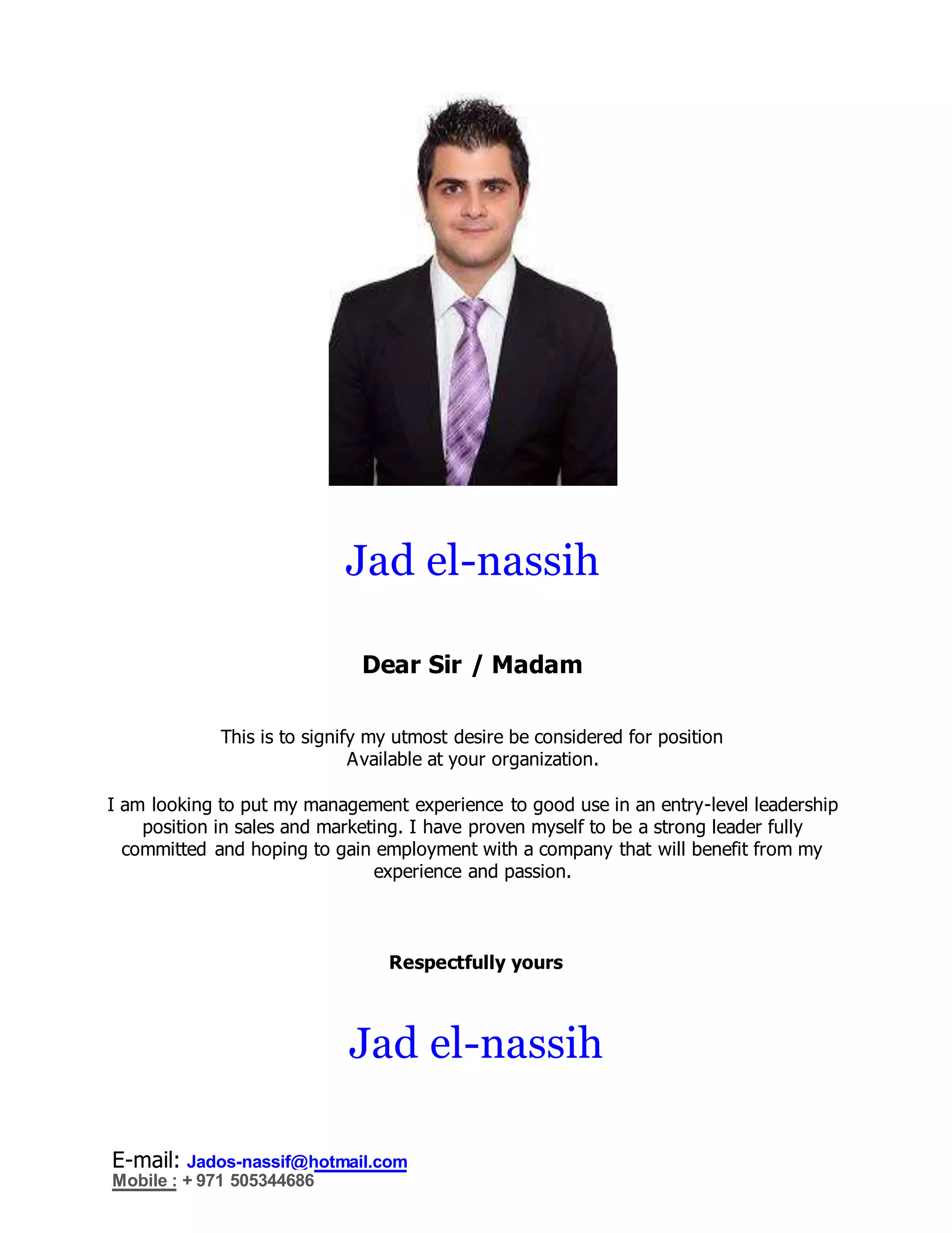 Jad Nassih Resume | DOCX