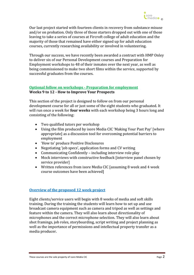 8 and 12 week project plan | PDF