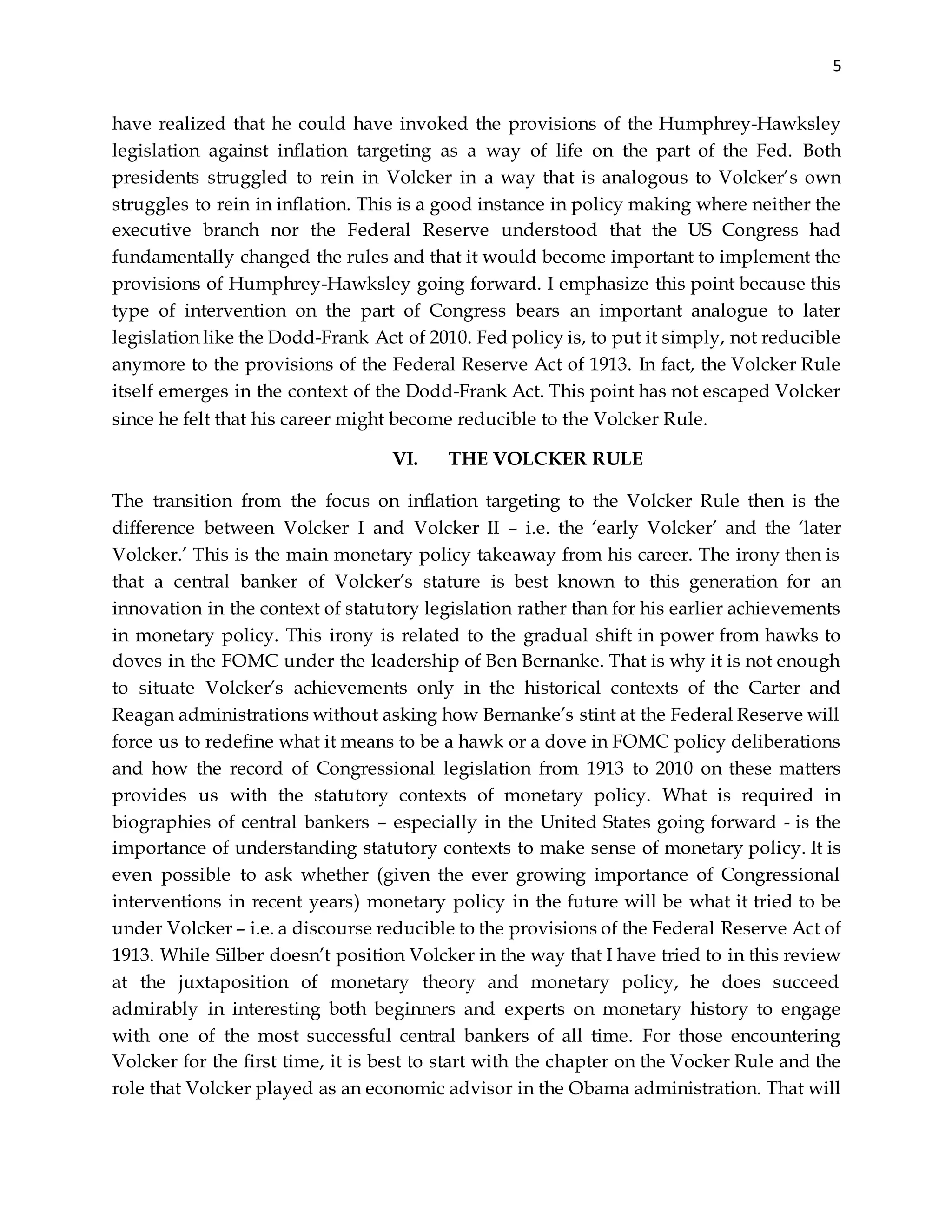 Review of Paul Volcker | DOCX