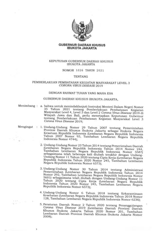 PPKM Level 3 DKI Jakarta | PDF