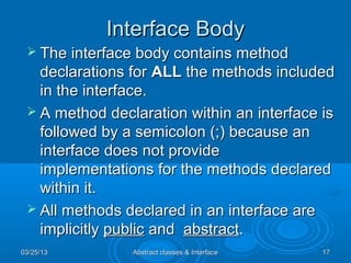 9 abstract interface | PPT