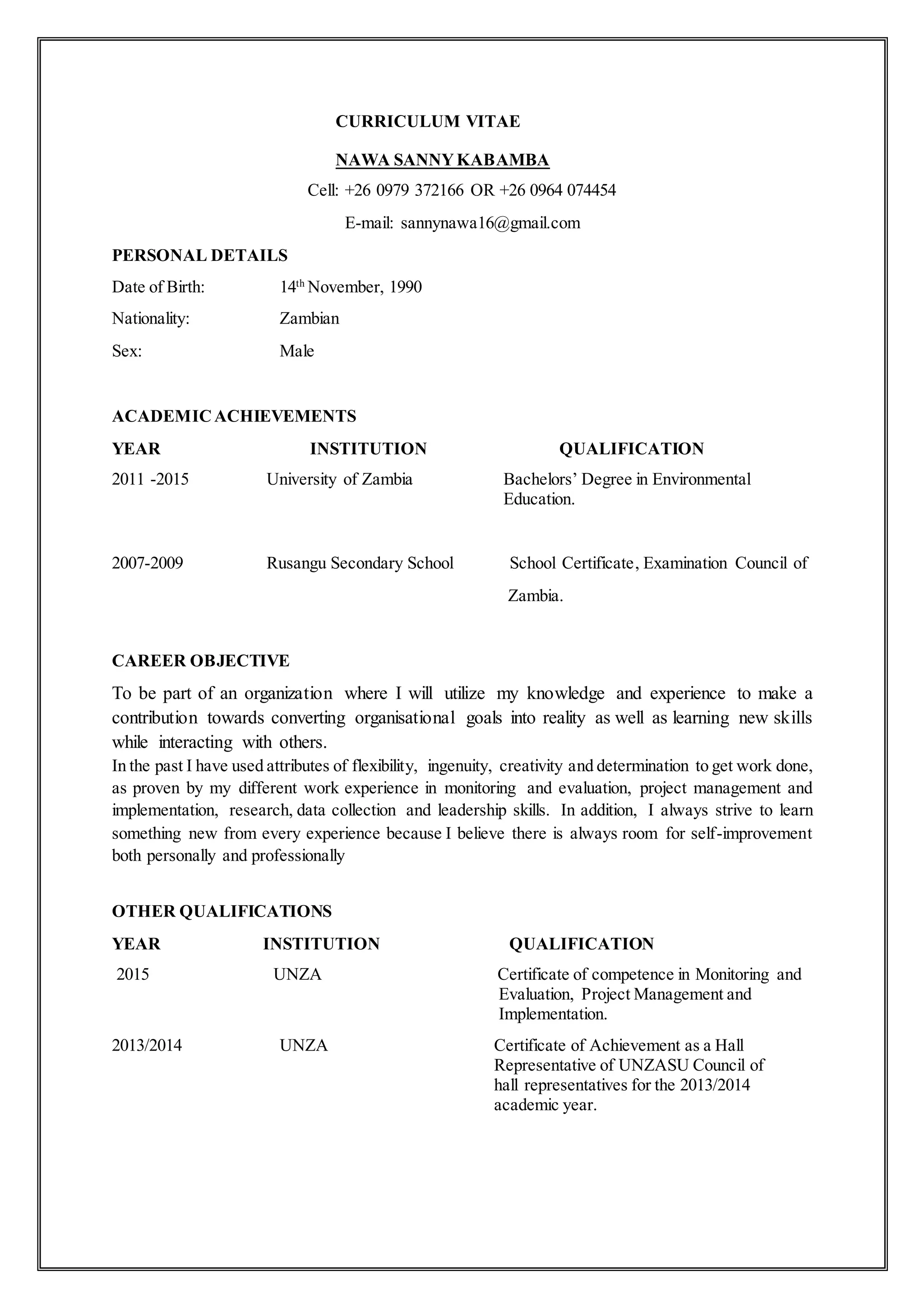 NAWA CV | DOCX
